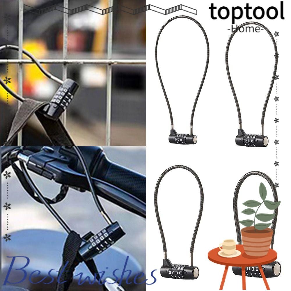 TOPTOOL Dormitory Cabinet Lock, Wire Rope Resettable 4 Digit ...