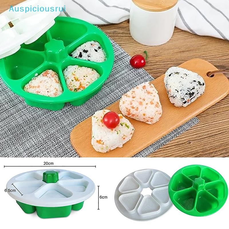 Auspiciousrui Latest 6 Compartment Rice Ball Maker Press Non-Stick DIY ...