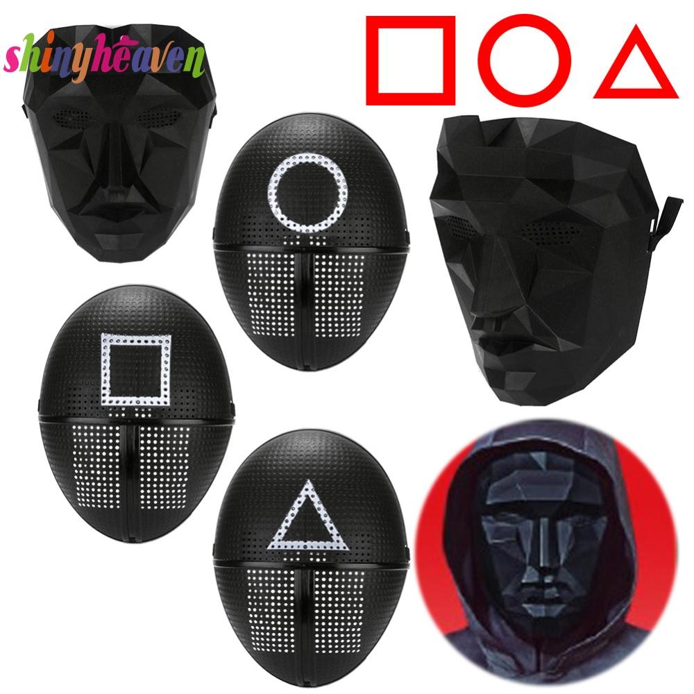 Korean TV Game Cosplay Mask Props Boss Square Circle Triangle Pattern ...