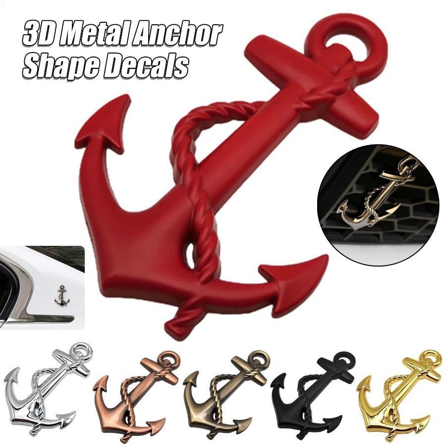 Ship Anchor Metal Car Stickers Car Body Bumper Decorative Stickers ...