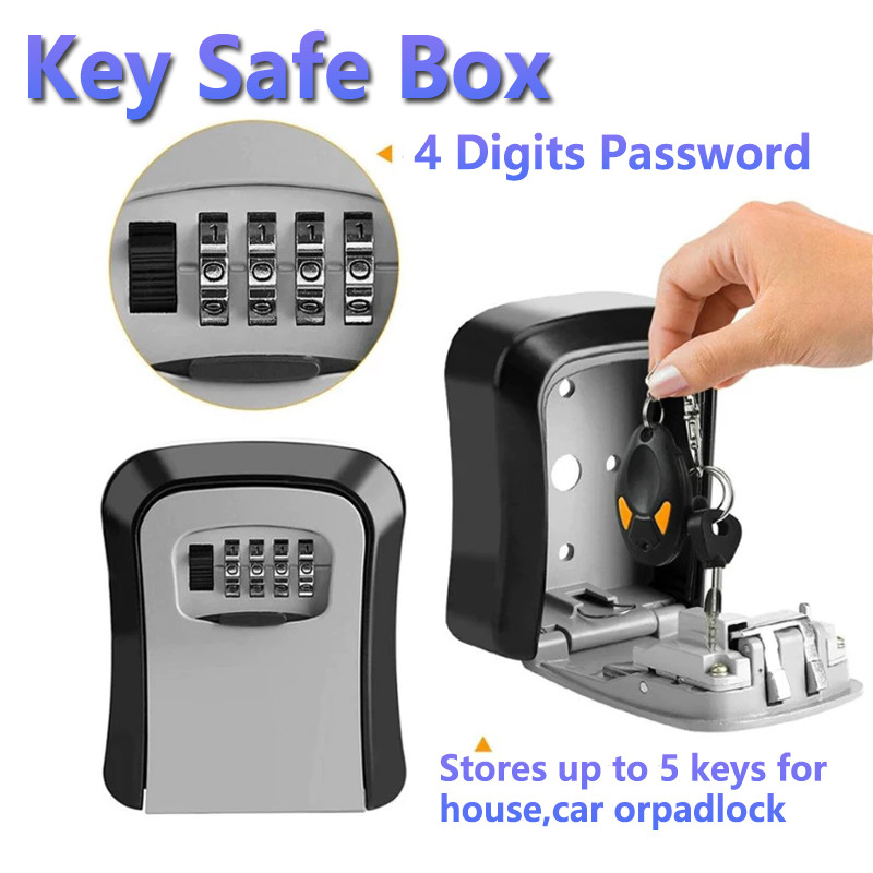 【READY STOCK】Wall Mount Key Safe Box Numbering Lock Key Storage Lock ...
