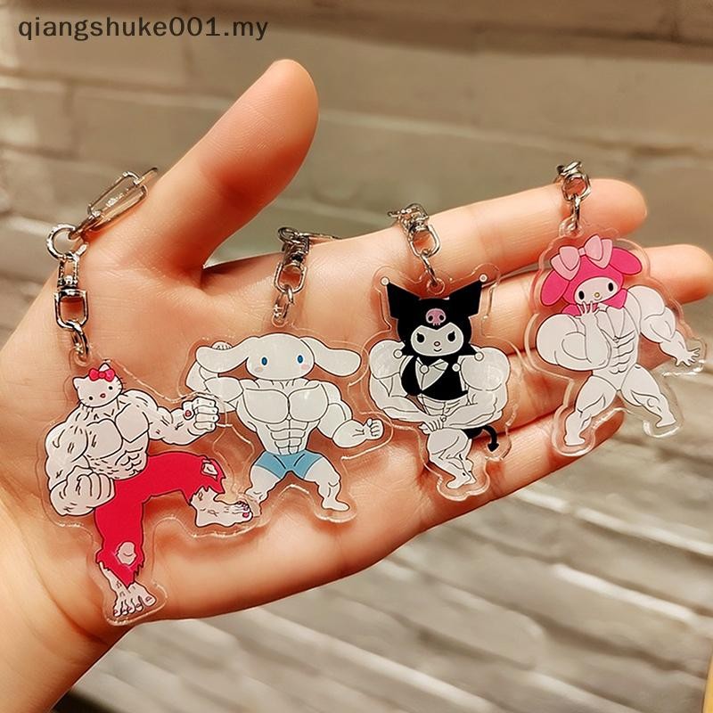 { MY Fashion } Funny Muscle Keychain Anime Hello Kittys Kawaii Girls ...