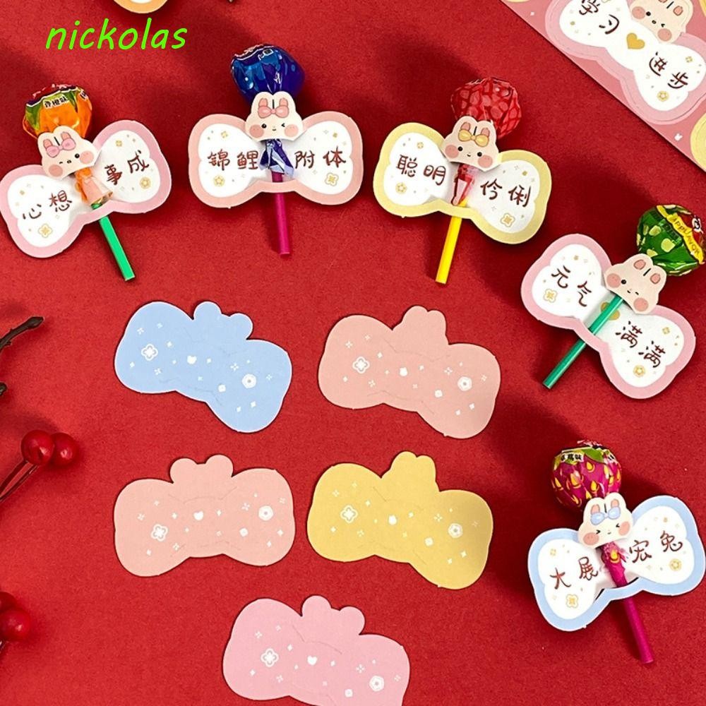 NICKOLAS Lollipop Package Card, Cartoon Pattern INS Lollipop Decorative ...