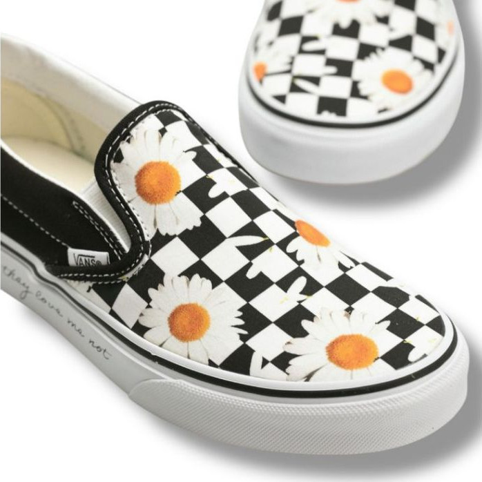 Vans Slip On Daisy Checkerboard Sneaker Fshion Shoes for Men and Women ...