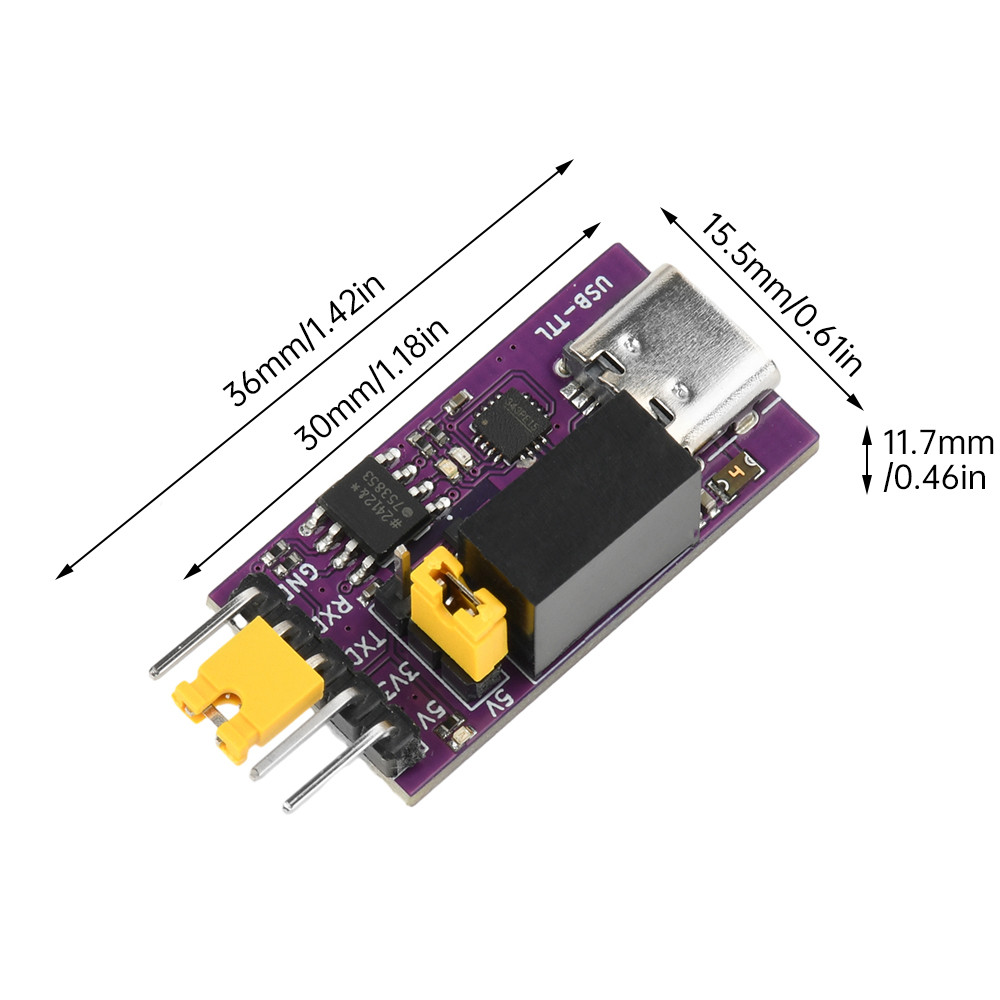 Pcbfun CH343 Isolated USB to TTL DC 3.3V/5V Serial Port Isolated Communication 6Mbps UART ...