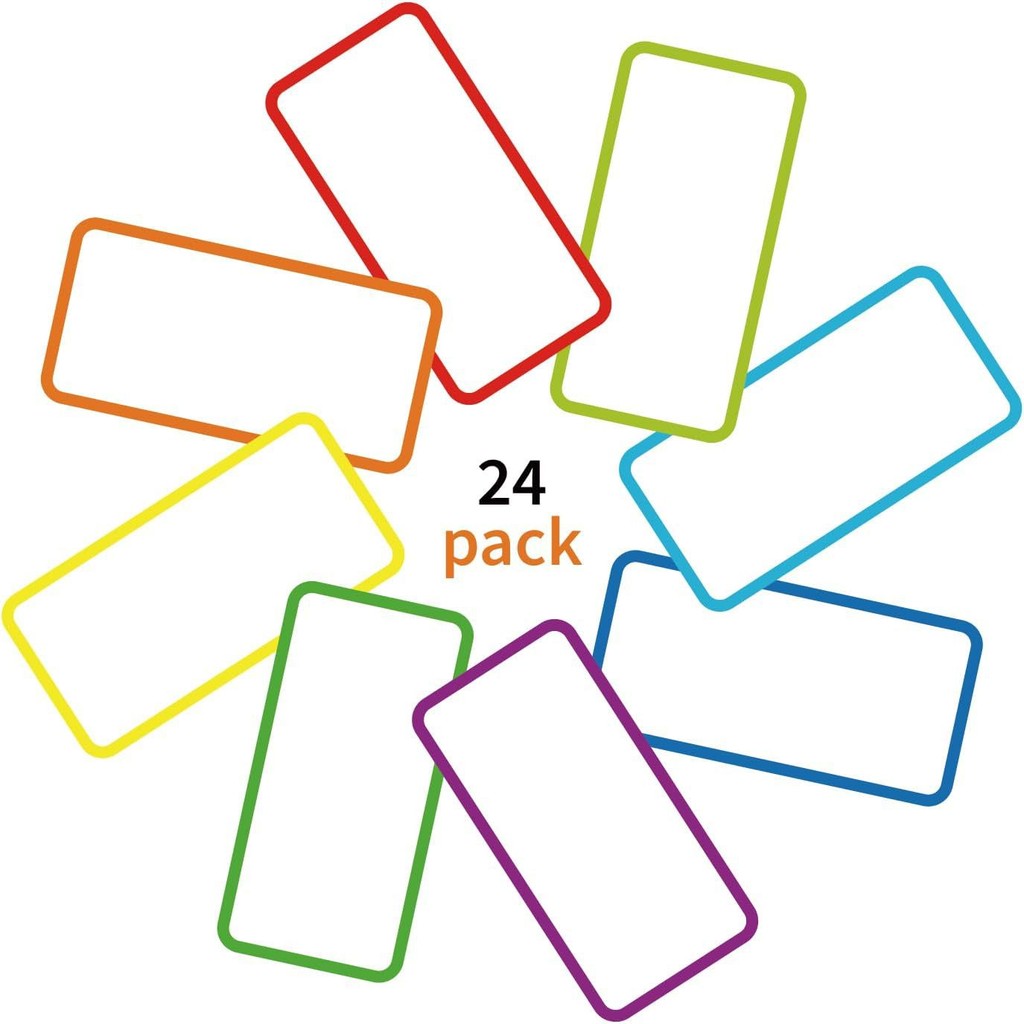 Magnetic Dry Erase Labels, Magnets for Whiteboard, Blank Name Tags ...