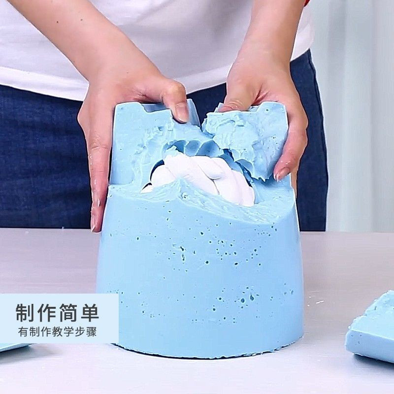 Couple hand model hand model Mak DIY clone powder model powder plaster ...