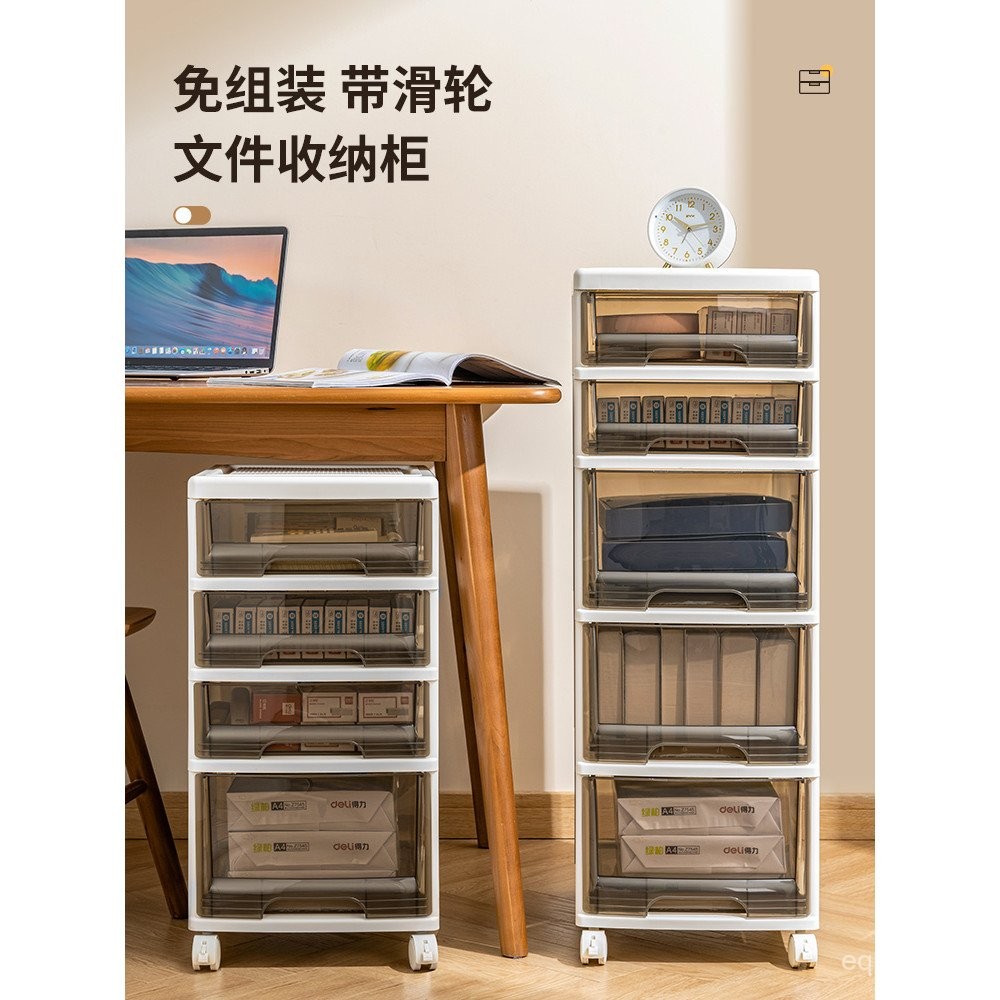 Desktop File Cabinet A4 Transparent Drawer 5-Layer File Cabinet 4-Layer ...