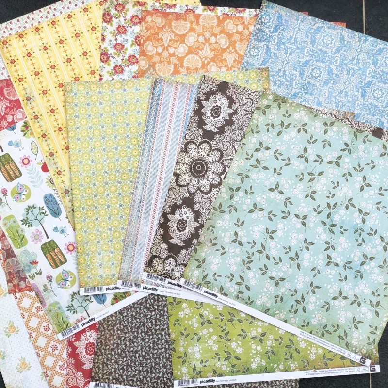 Basic Grey Picadilly 12inch x 12inch Cardstock / Scrapbook Paper Collection (16 pcs) | Shopee ...