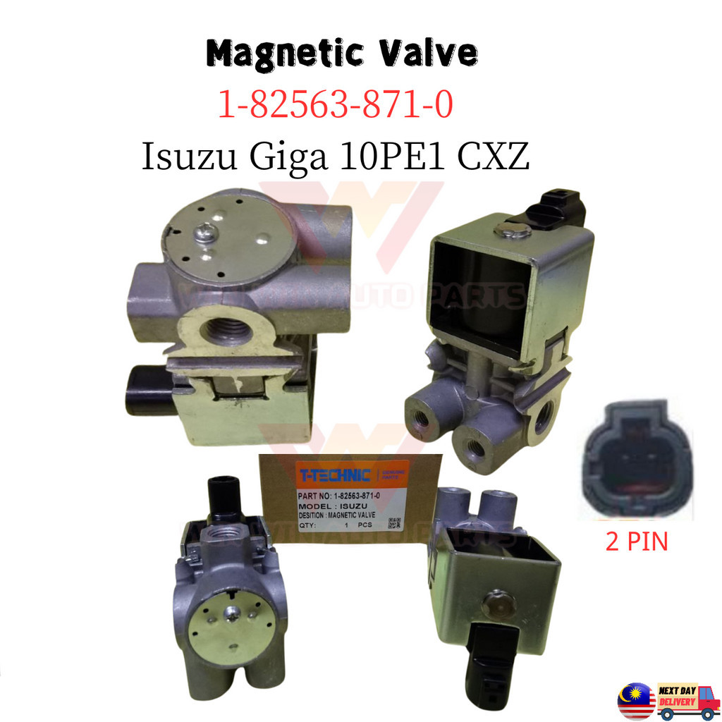 1-82563-871-0 Isuzu Giga 10PE1 Cxz (Injap Magnet Ekzos) Exhaust Magnetic Valve Exhaust Valve 24V ...