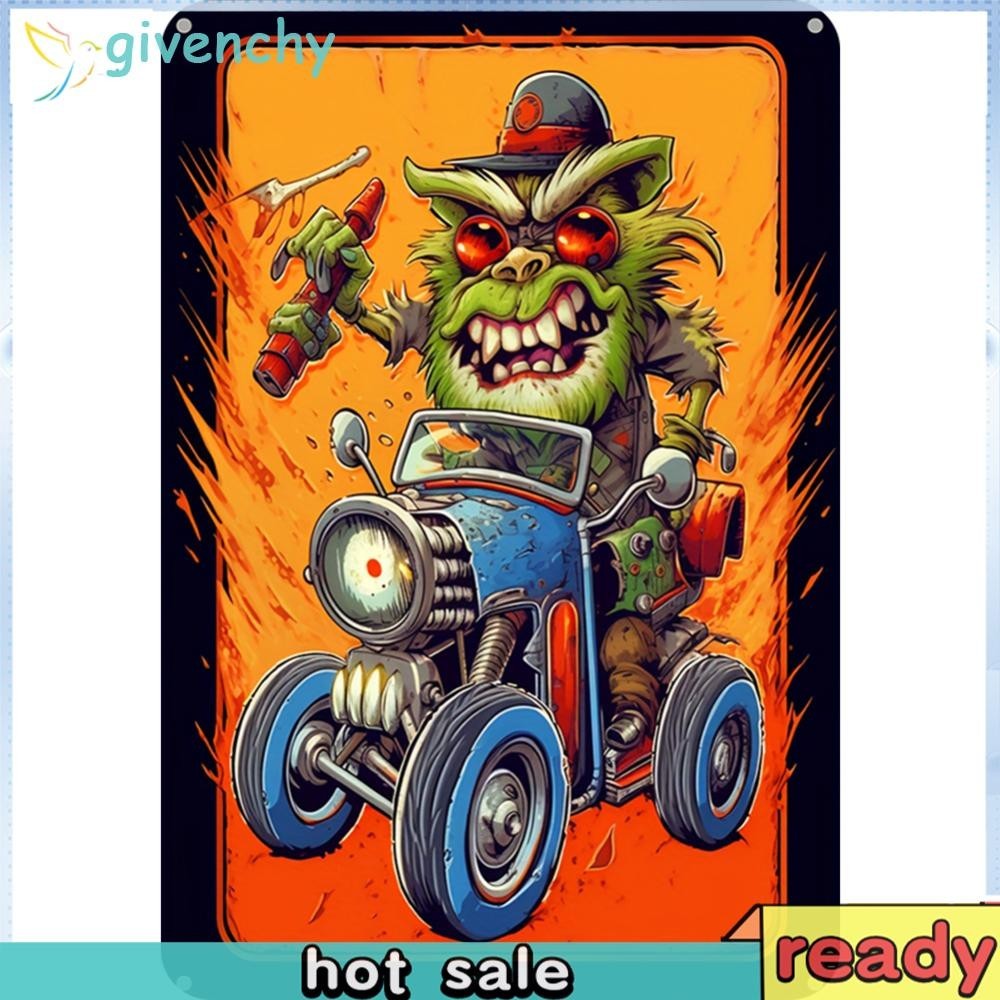 Metal Plate Rat Fink Cartoon Character Rectangular Iron Painting Wall ...