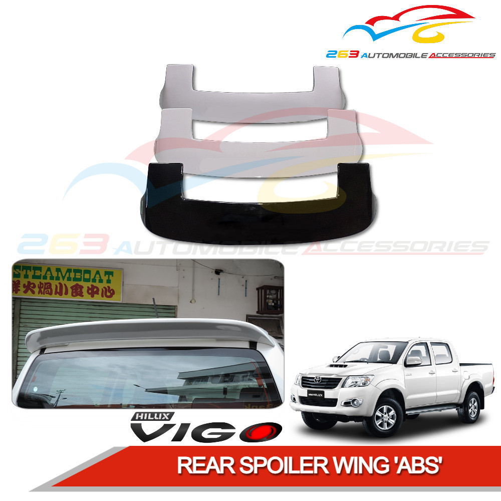TOYOTA HILUX VIGO 2005-2015 TRD REAR SPOILER WINGS 'ABS' (FULL BLACK / SILVER METALLIC / SUPER ...