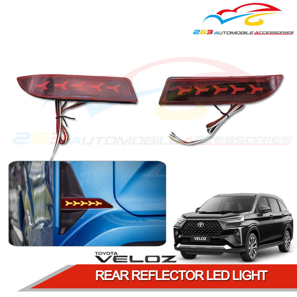 TOYOTA VELOZ 2022-2023 REAR BUMPER REFLECTOR LED LIGHT FOG LIGHT (RED ...