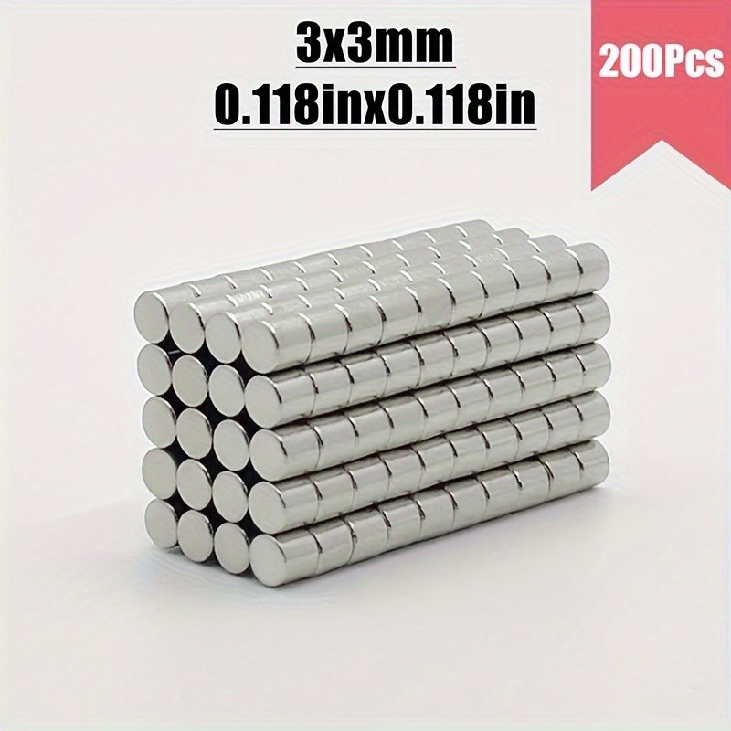 50/100/200/300pcs Neodymium Fridge Magnet 3mm X 3mm N35 NdFeB Round ...