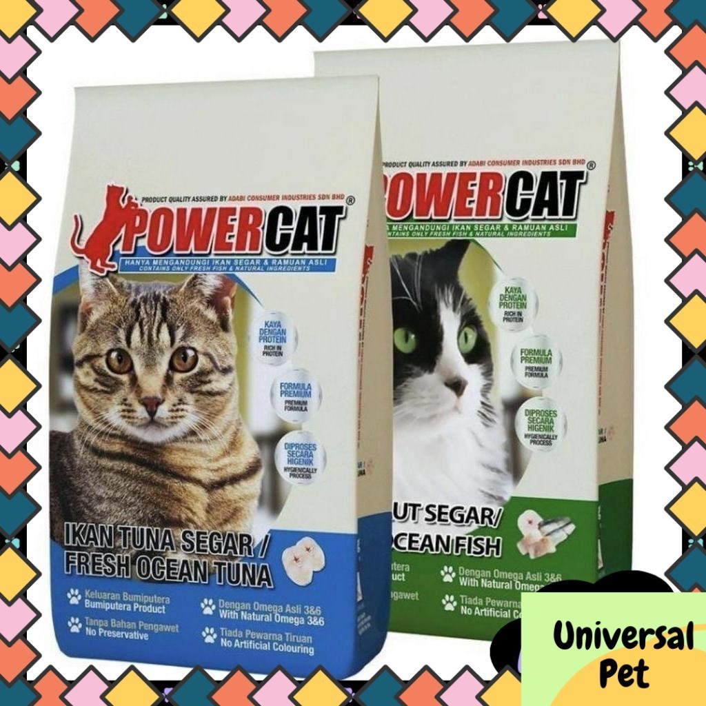 Powercat Ocean fish makanan kucing powercat 1kg ( repack ) | Shopee ...