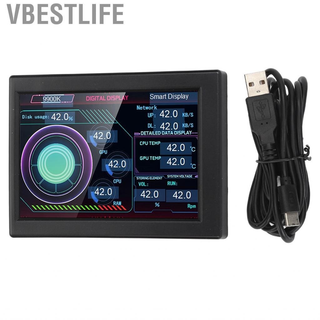VBESTLIFE 3.5 Inch PC Sensor Panel Display DIY Type C IPS USB ...