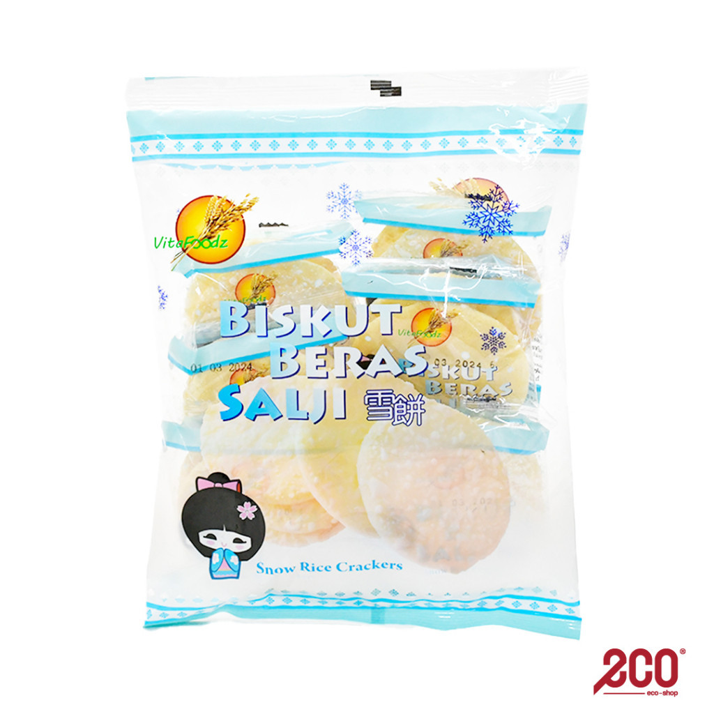 VitaFoodz Snow Rice Crackers (Biskut Beras Salji) 66G - AB-L008-T01-22 ...
