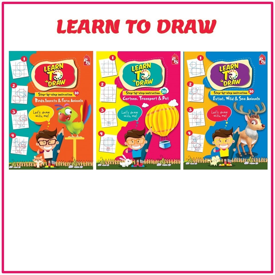 Learn To Draw: Birds, Insects & Farm Animals | Cartoon, transport and ...