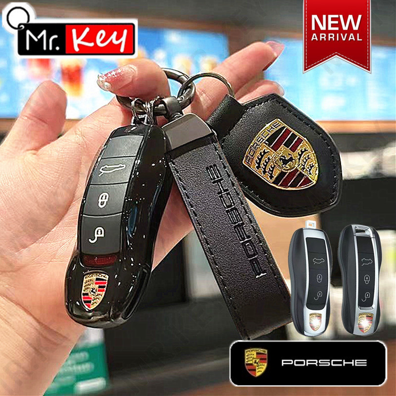 【Mr.Key】All Black Painting Modify Replace Key Case for Porsche Spyder ...