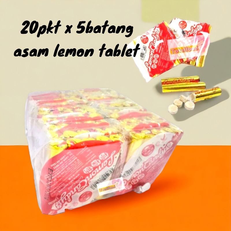 Lemon Tablet gula asam limau candy 柠檬糖 20pcs | Shopee Malaysia
