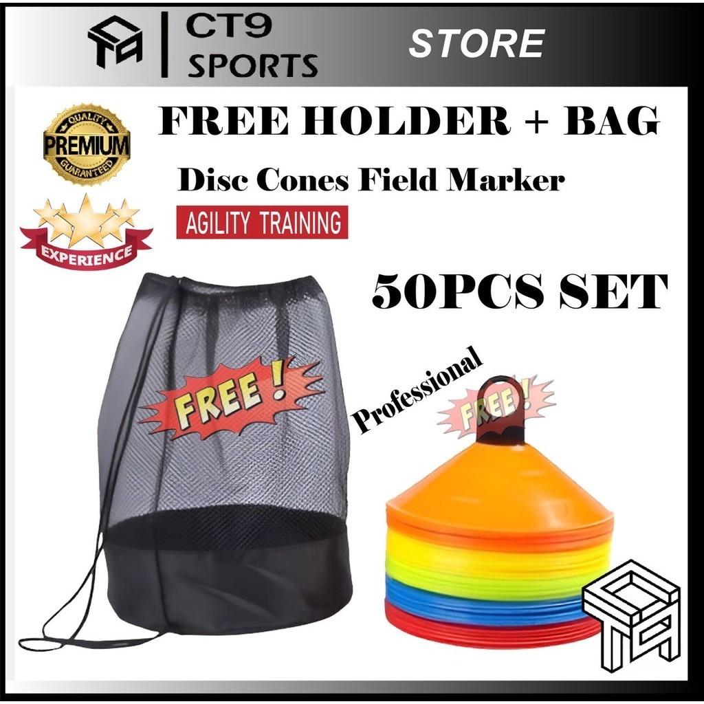 【LUXURY 50pcs】 2024 Football Training Cone Pro Disc Cones Marker Disc ...