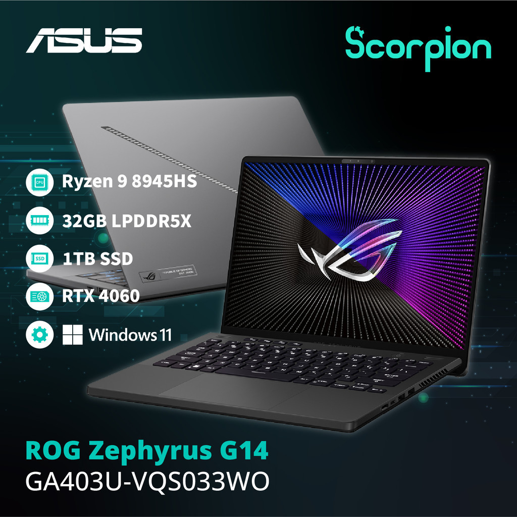 Asus ROG Zephyrus G14 GA403U-VQS033WO Gaming Laptop（Aeon Credit ...