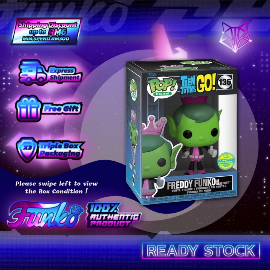 🦊[ 𝐑𝐄𝐀𝐃𝐘 𝐒𝐓𝐎𝐂𝐊 ]🦊 𝐅𝐔𝐍𝐊𝐎 𝐏𝐎𝐏 ! Digital: Teen Titans Go! Freddy Funko As ...