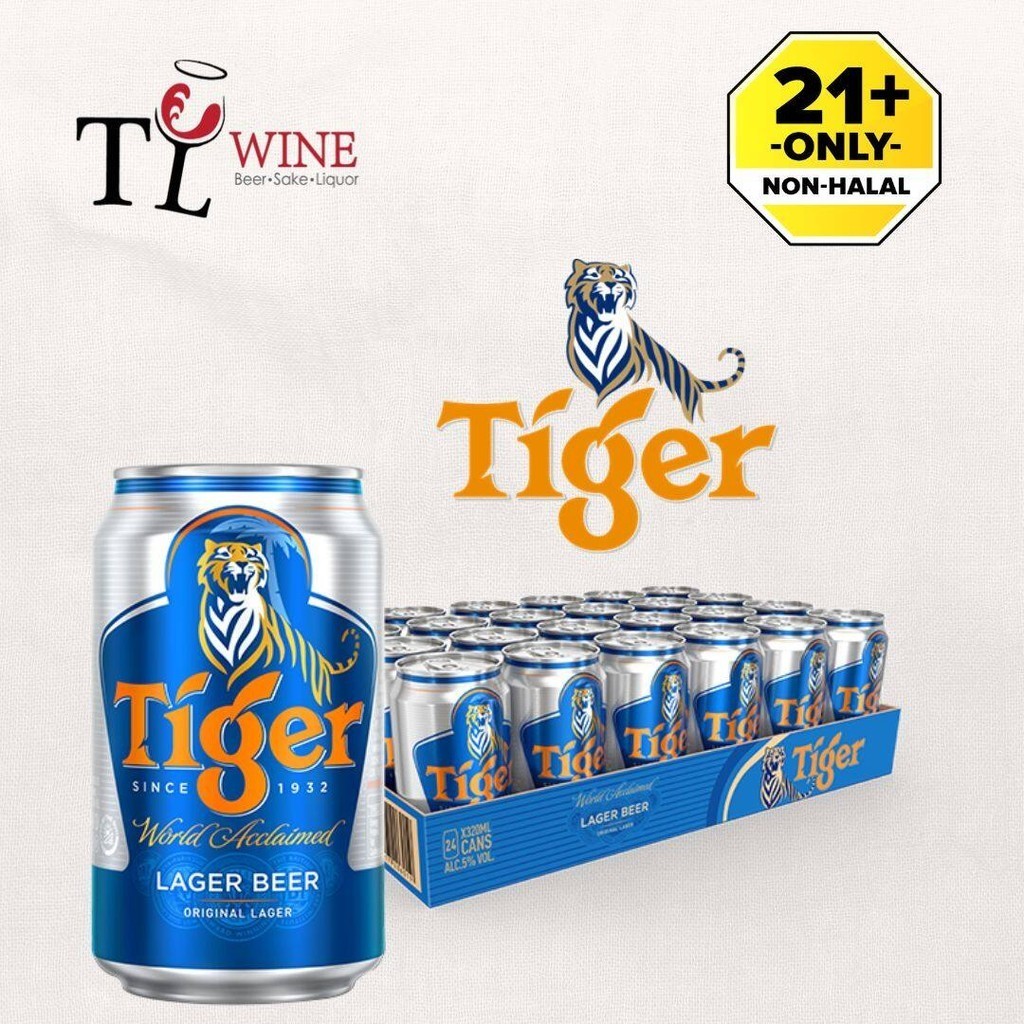 (READY STOCK) Tiger beer can 320ml x 24 (1 Carton) Alc:5% | Shopee Malaysia