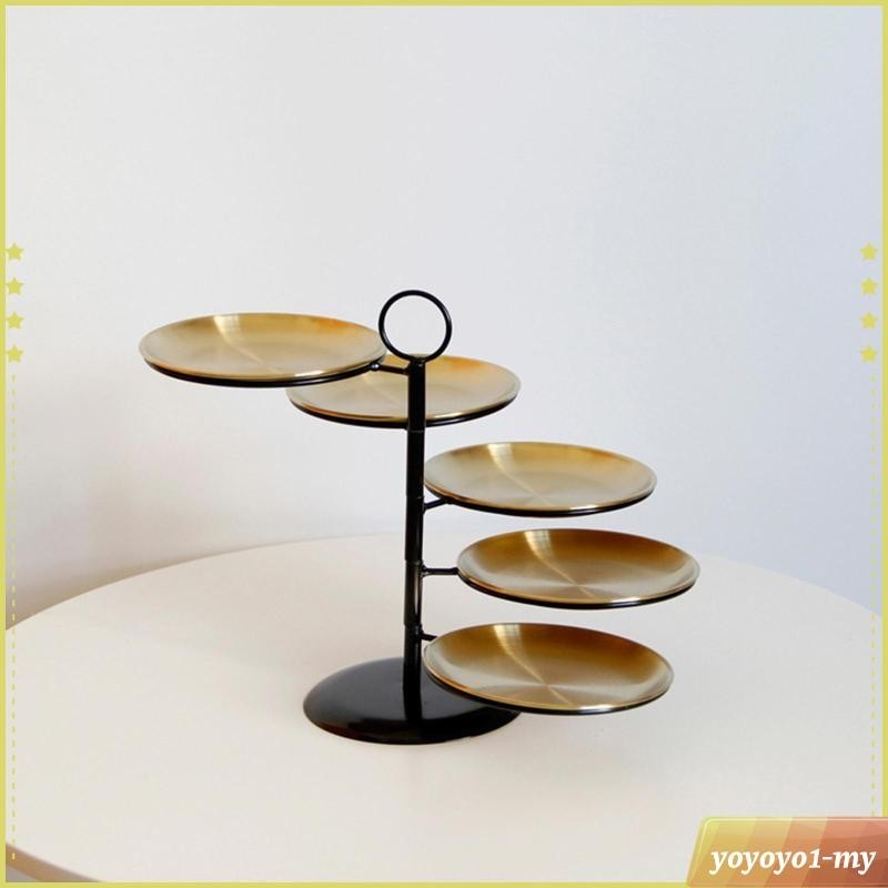 [YoyoyocfMY] Serving Stand And Plate Set Dessert Stand 5 Plates ...
