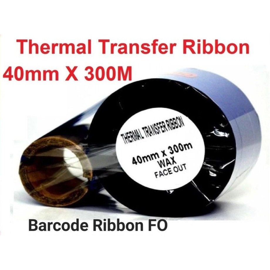 BarCode Thermal Transfer Ribbon 40mm x 300meter face out | Shopee Malaysia