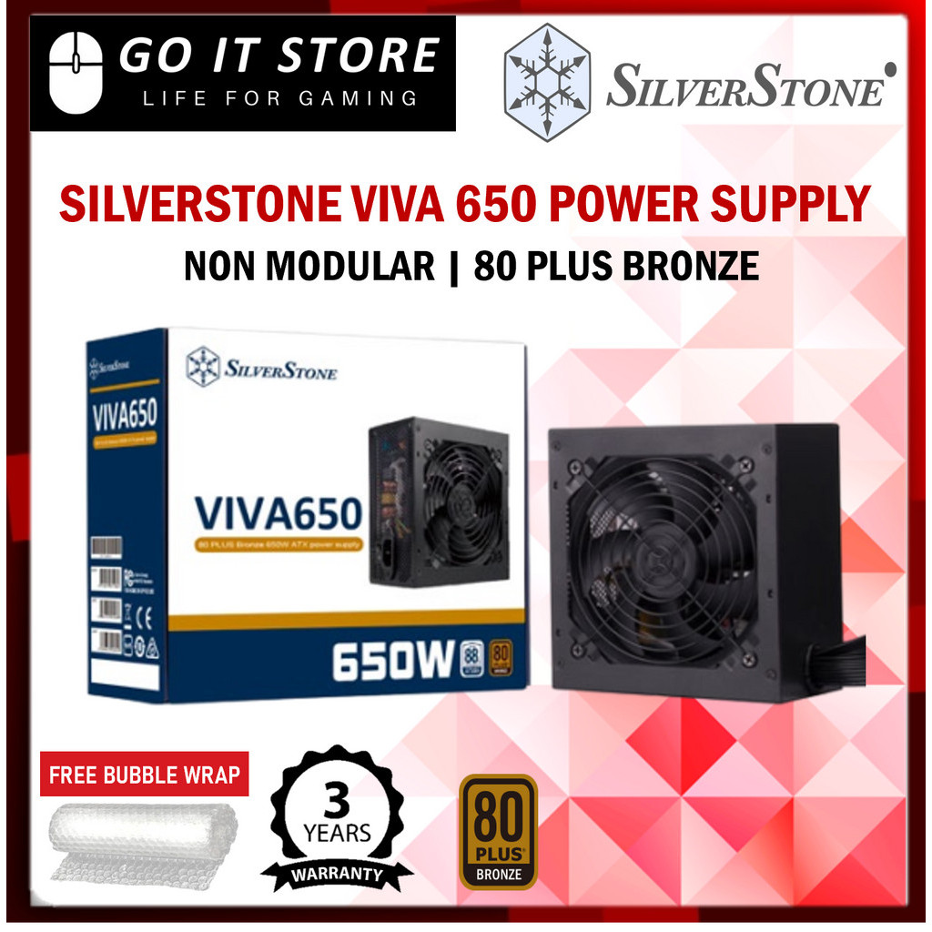 SilverStone VIVA 650W / VIVA 750W 80+ Bronze Non Modular Power Supply ...