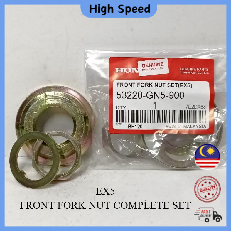 HONDA EX5 EX5 DREAM FRONT FORK NUT COMPLETE SET STEERING STAND NUT SET ...