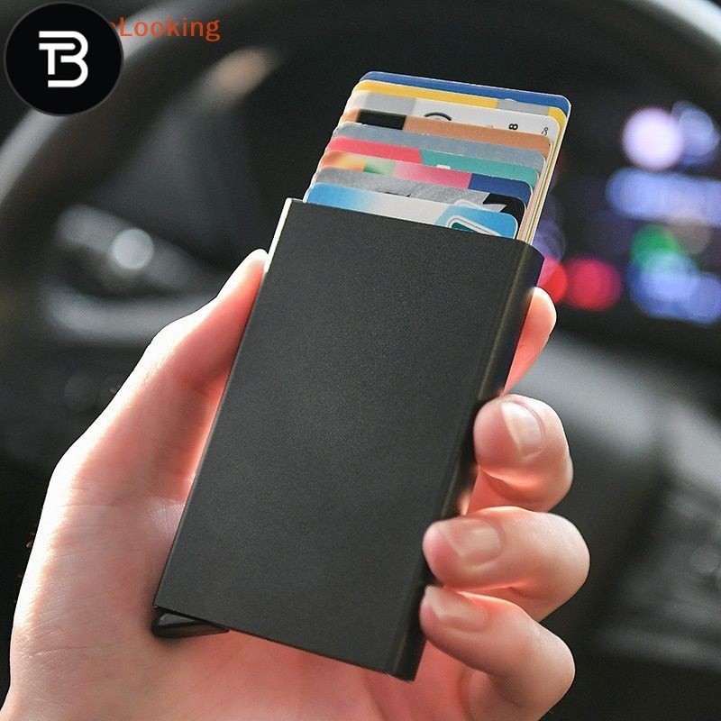 TB Anti-theft ID Credit Card Holder Porte Carte Thin Aluminium Metal ...