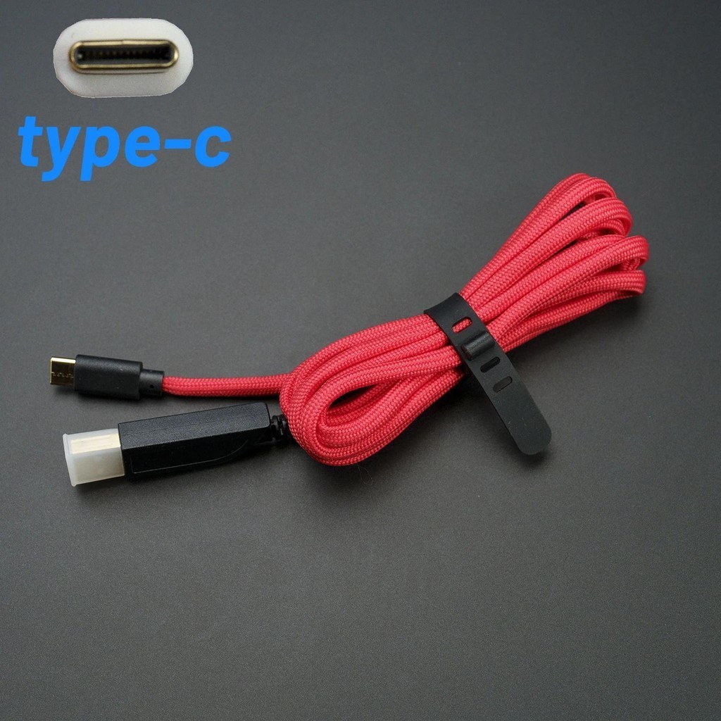 Flexible Gaming Paracord Type C Micro USB Mouse Cable For GPW G Pro X ...