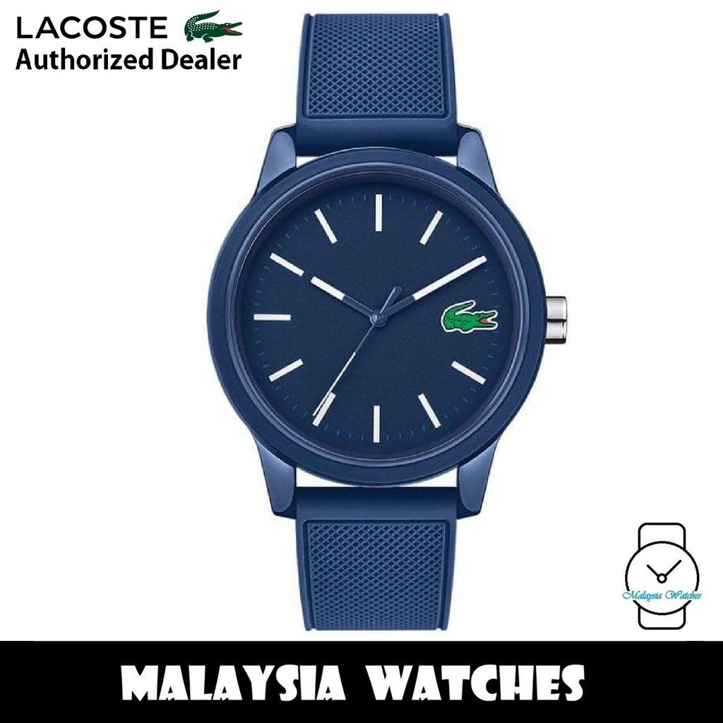 (100% ORIGINAL) Lacoste 2010987 Quartz Analog Blue Dial Silicone Case ...