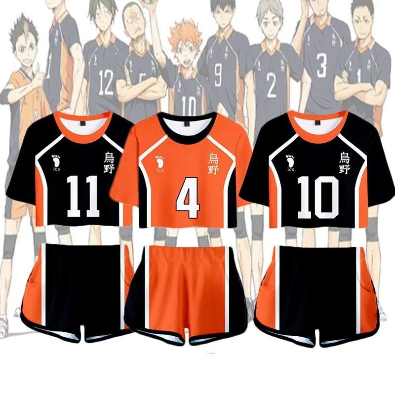 Haikyuu Anime Cosplay Haikyuu Nishinoya Shirt Shorts Jersey Hinata ...