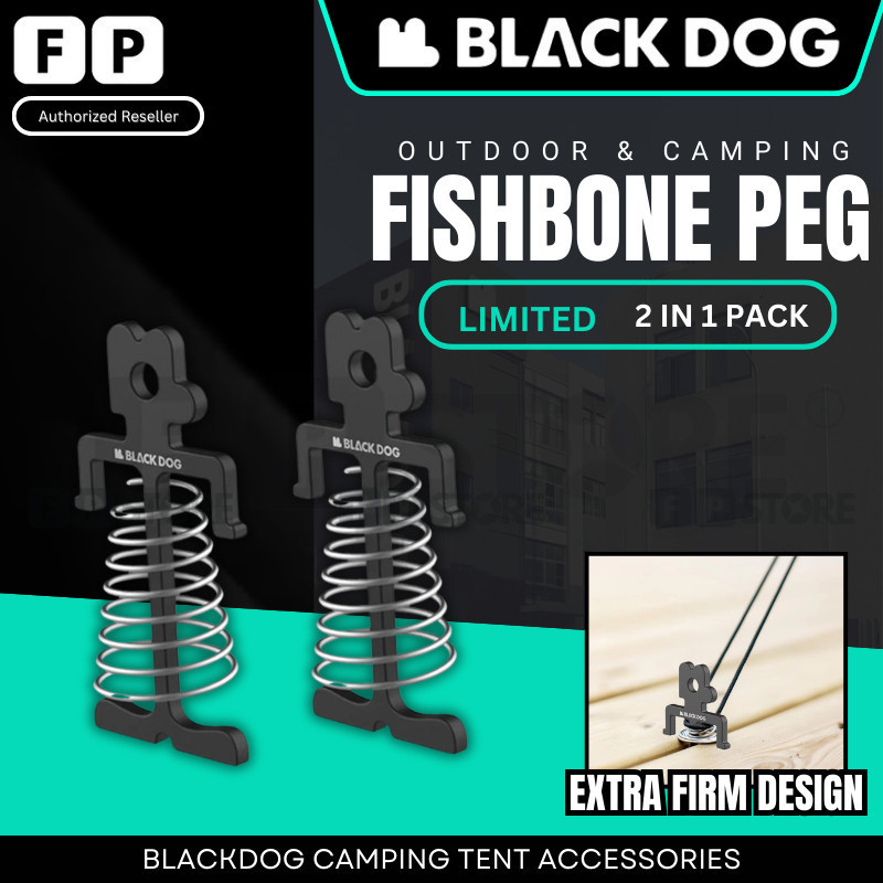 [ COD READY STOCK ] 2x BLACKDOG Fishbone Deck Pegs Tent Stakes Awning ...