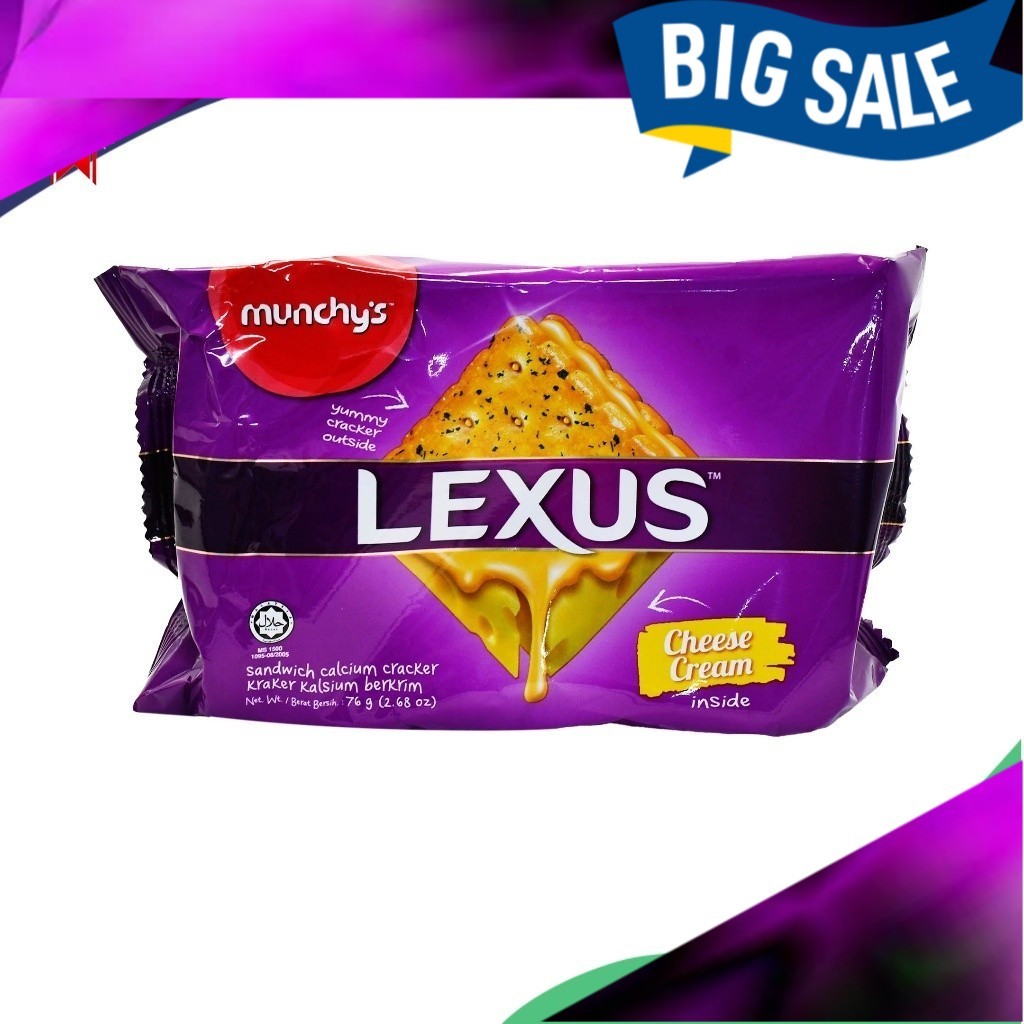 Biskut Sandwich Munchy's Lexus Sandwich Cracker With Cheese Cream 76g ...
