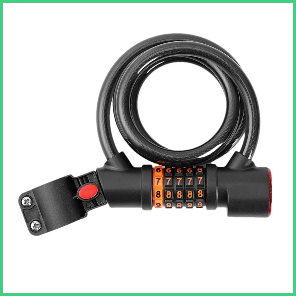 Cycling Cable Locks Heavy Duty High Security 5-Digit Resettable Cable ...