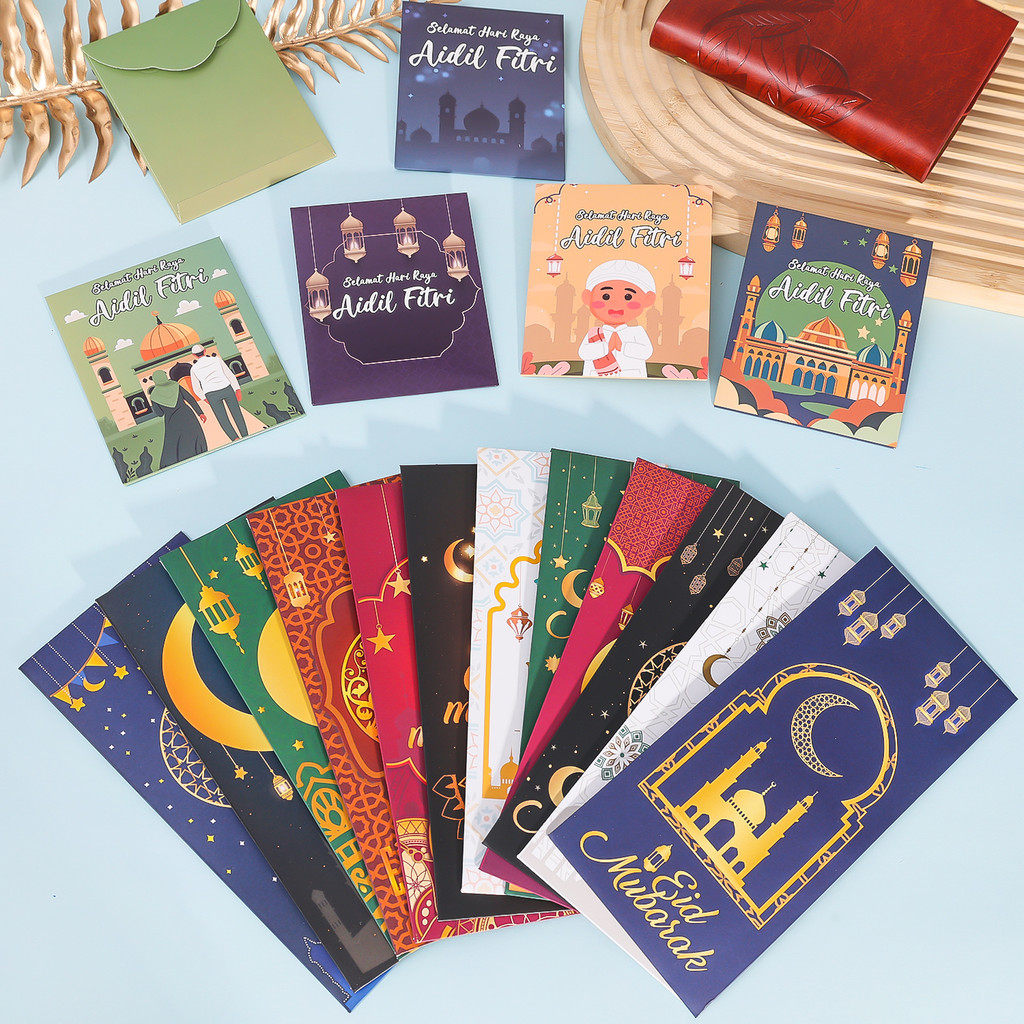 6Pcs Eid Mubarak RedEnvelope - Ramadan Cartoon Paper Hongbao - Moon ...