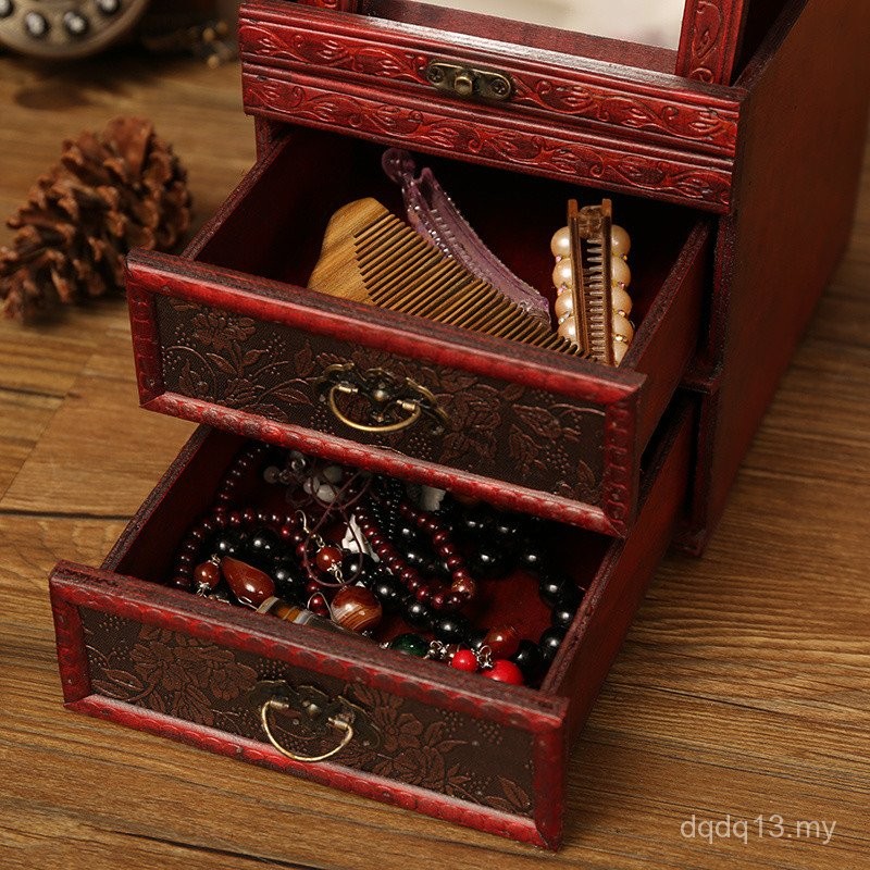 Retro Storage Box Chinese Style Lock Jewelry Chinese Jewelry Box ...