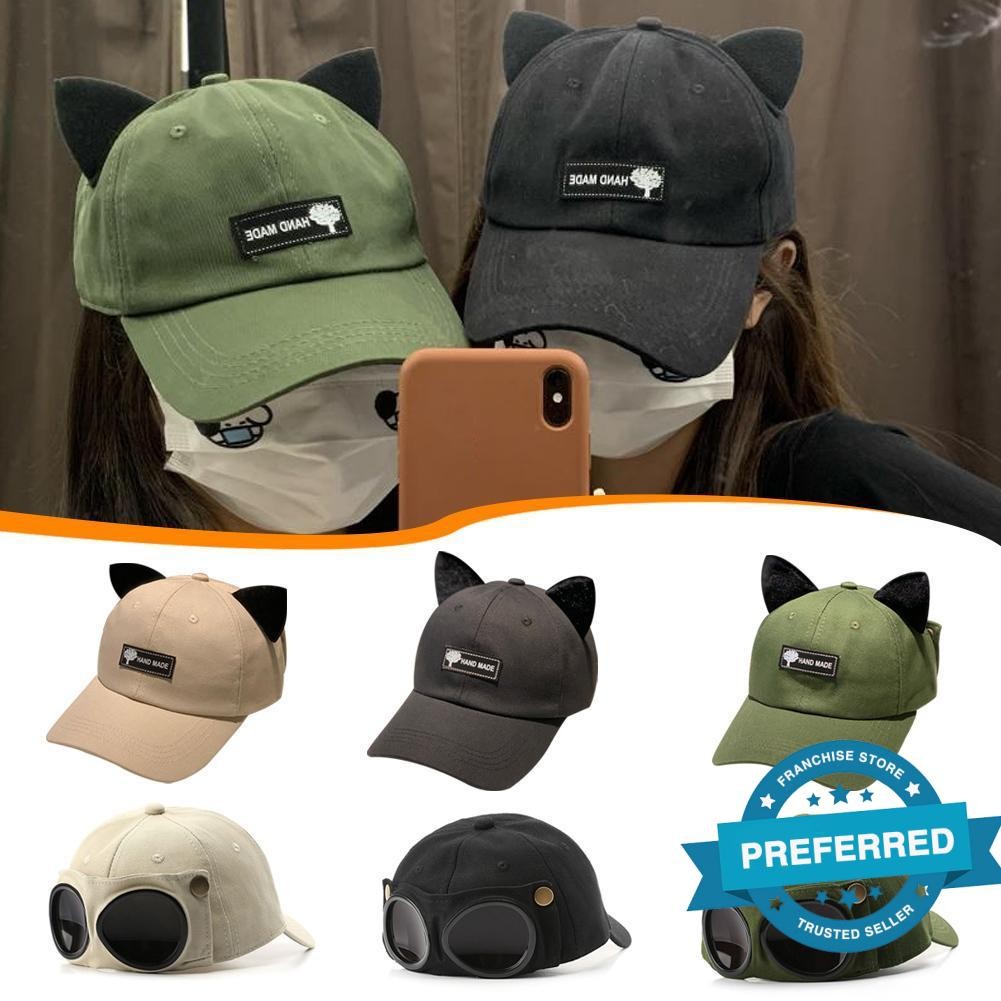 Cute Cat Ear Glasses, Reversible Street Baseball Cap, Hip-hop Cap W9e1 ...