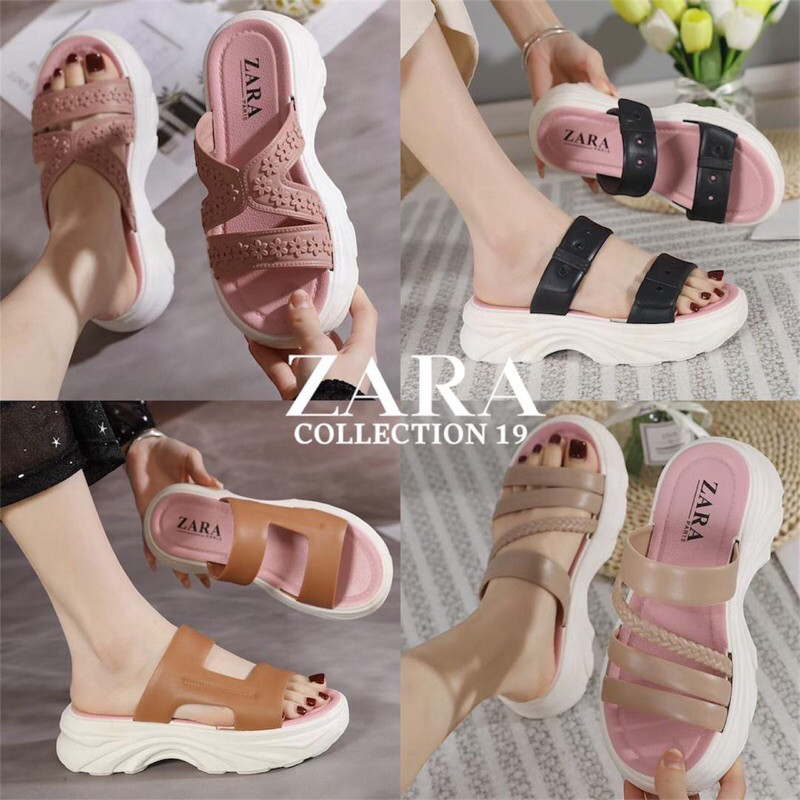 Zara 2025 Elegant Flat Comfy Raya Soft Bottom Wedges Sandals Sandal ...