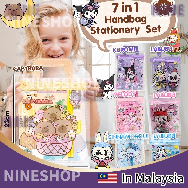 Alat Tulis Capybara Labubu Stationery Set For Students Kids Birthday ...