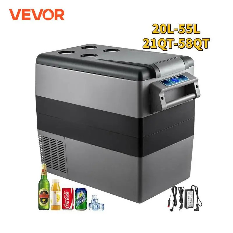 VEVOR 20L 22L 35L 45L 55L Car Refrigerator Mini Fridge Freezer Portable Compressor Cooler 12/24V ...