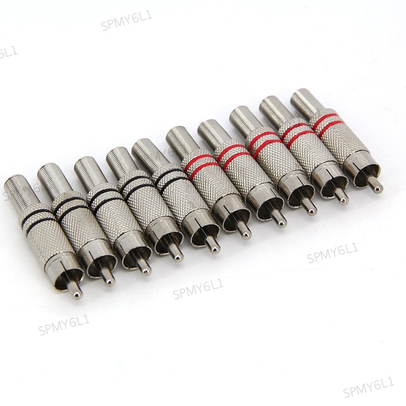 Musical RCA male Sound Silver Plated HIFI Audio Plug Connector Terminal ...