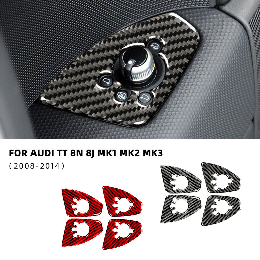 Carbon Fiber Car Interior Door Lock Button Cover Trim For Audi TT 8N 8J ...