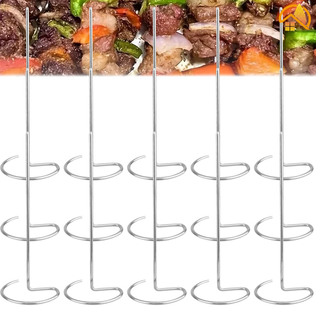 Kabob Skewers Stainless Steel Sticks for Grilling Reusable Kebab Tool ...