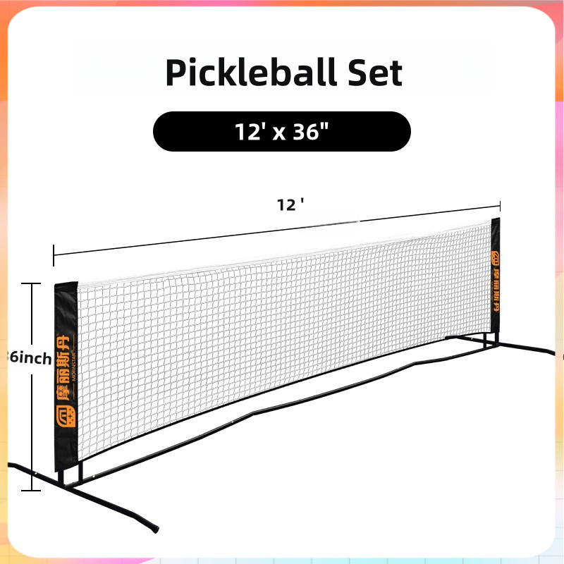 Pickleball Set Net-12FT Half Court Size Pickleball Net Portable Outdoor ...
