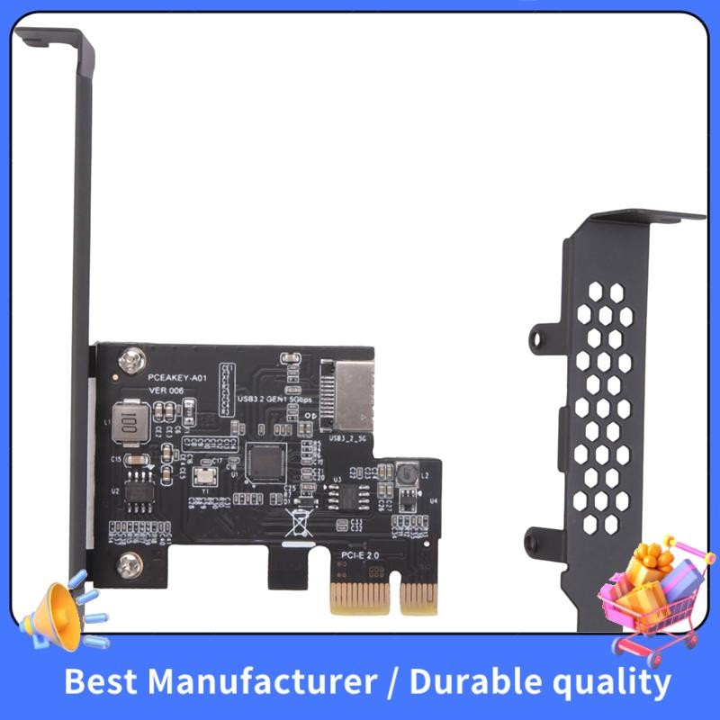 【NEW】PCI-E 1X to USB 3.2 GEN1 5Gbps Type-E A-Key Expansion Card,Front ...